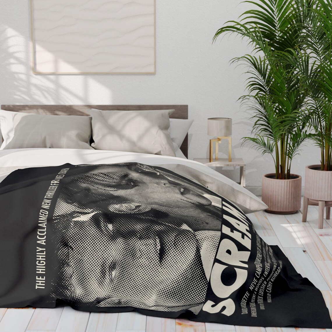 Vintage Scream Movie Fleece Blanket | Horror Throw Blanket - Etsy