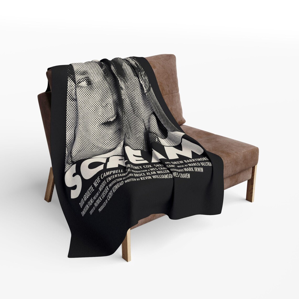 Vintage Scream Movie Fleece Blanket | Horror Throw Blanket - Etsy
