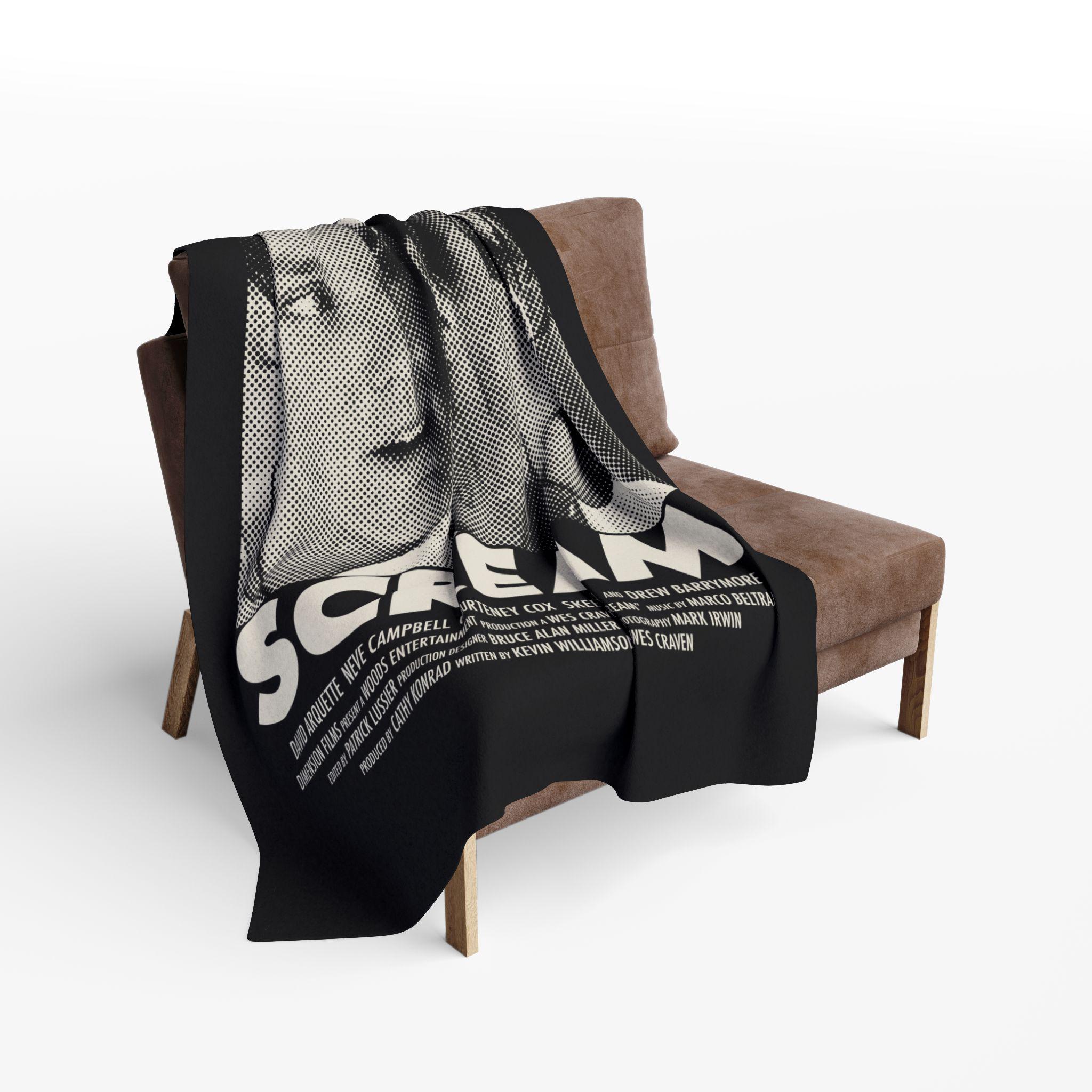 Vintage Scream Movie Fleece Blanket | Horror Throw Blanket - Etsy