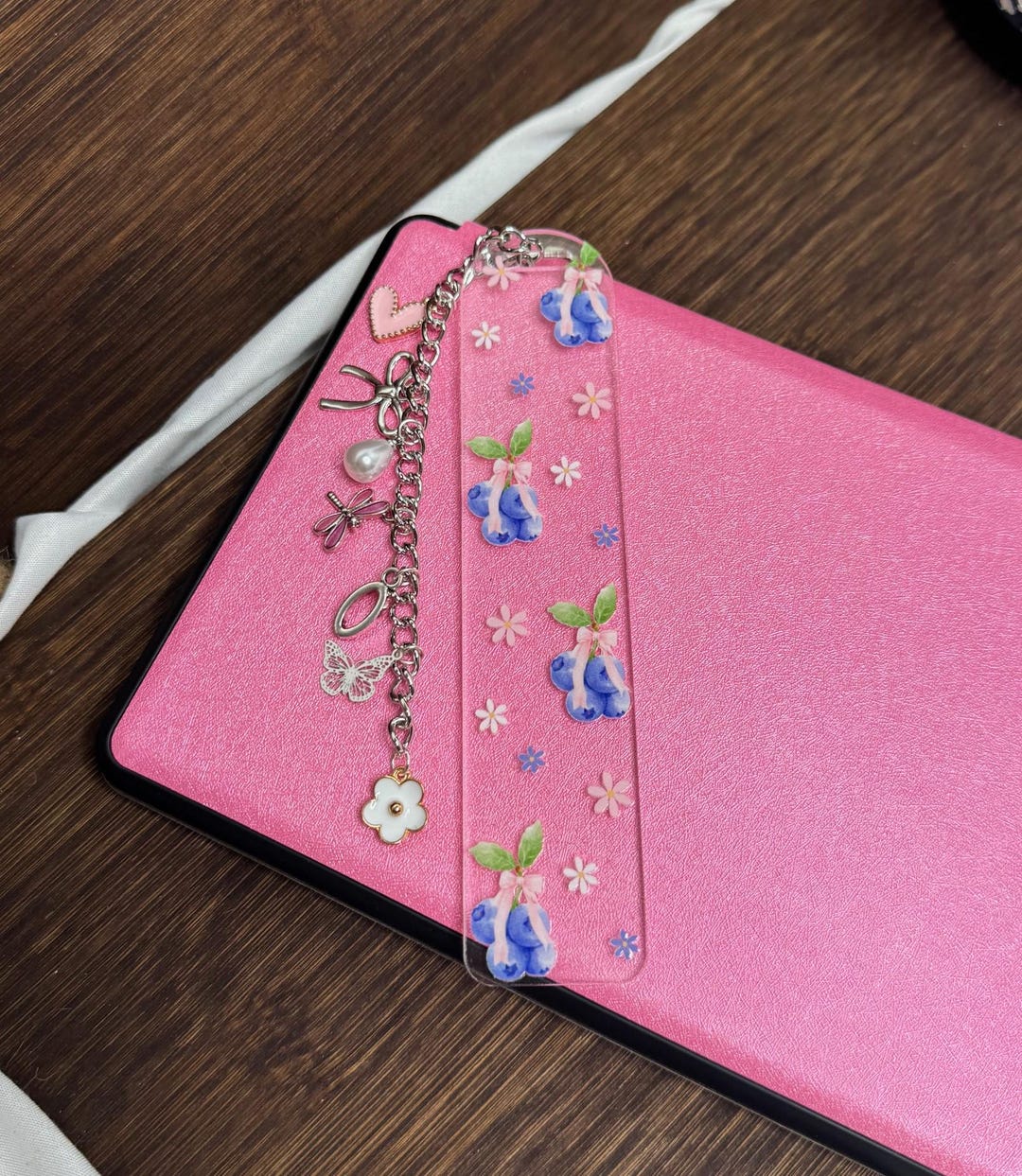 Blueberry Charmed Bookmark | Acrylic Bookmark | Blueberry Bookmark ...