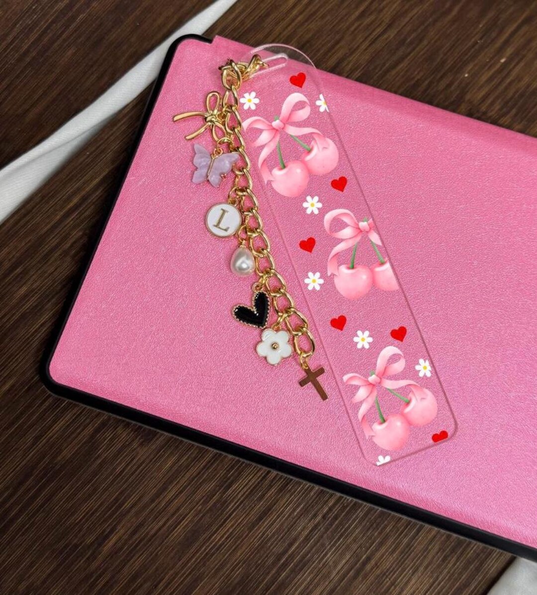 Cherry Charmed Bookmark | Cherry Bookmark | Charmed Bookmark | Bookish ...