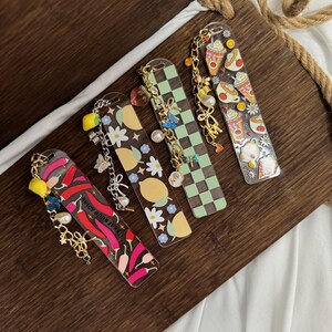 Pink Bow Charmed Bookmark Bow Bookmark Acrylic Bookmark Charmed ...