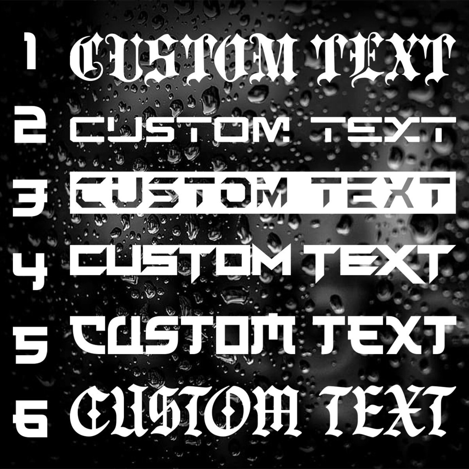 Custom Text Vinyl Decal Car Window Banner Personalized Username JDM ...