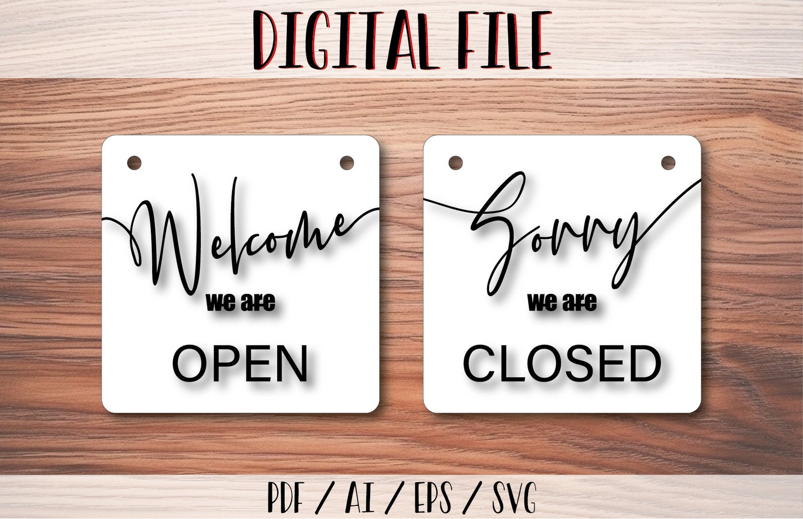Come in We're Open Sign SVG, PDF, Digital Download, Open Closed Shop ...