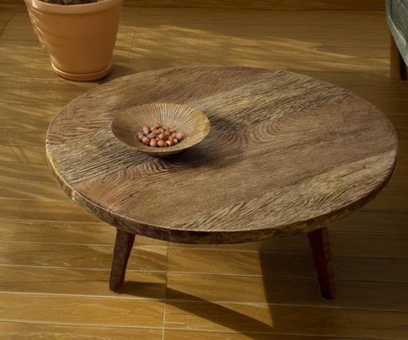 Custom Rustic Coffee Table – Handcrafted Farmhouse Solid Wood, Unique ...