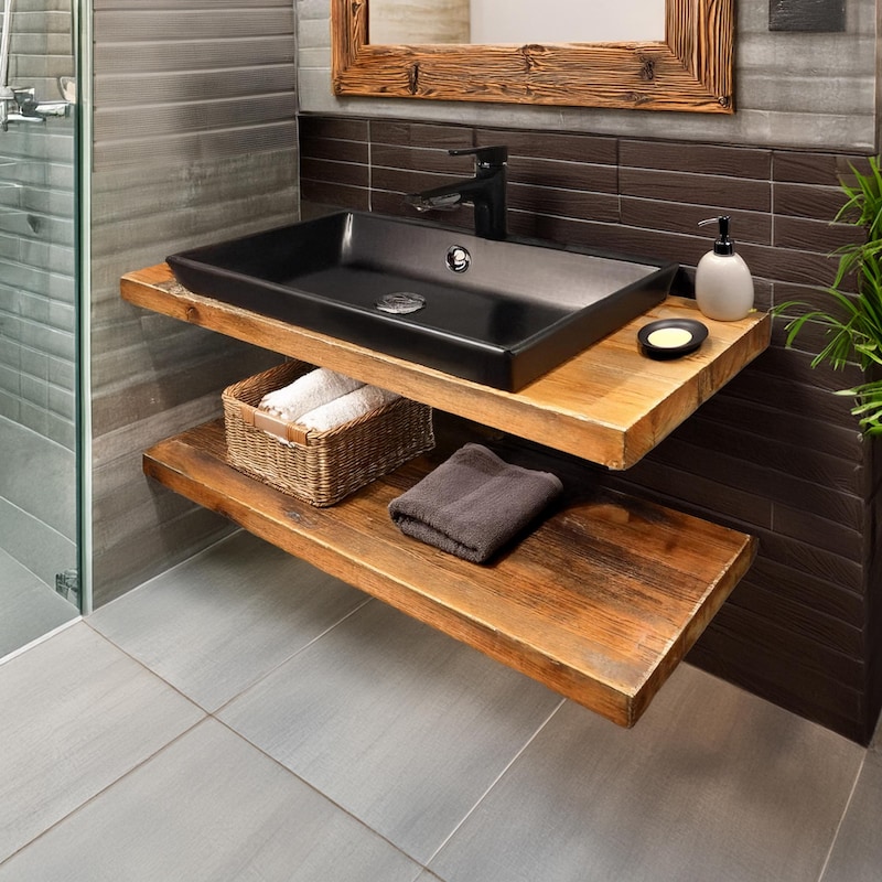 Floating Bathroom Vanity Rustic - Etsy