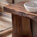 Solid Rustic Bathroom Vanity - Custom Handcrafted Farmhouse Small Live ...