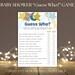 Twinkle Twinkle Guess Who Baby Shower Game | Guess Who Game Printable ...