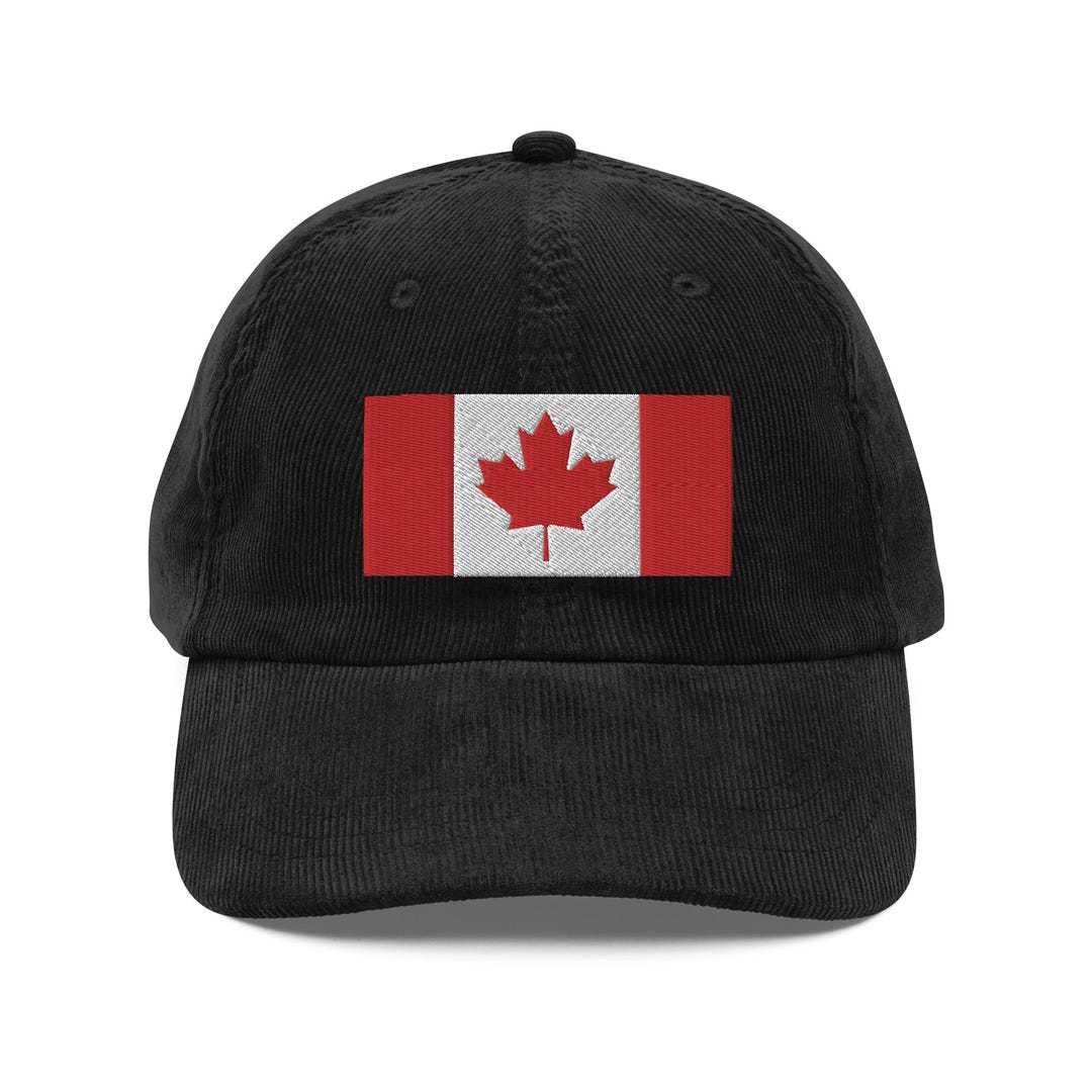 Canadian Flag Corduroy Cap | Canada Embroidered Hat | Canada Maple Leaf ...