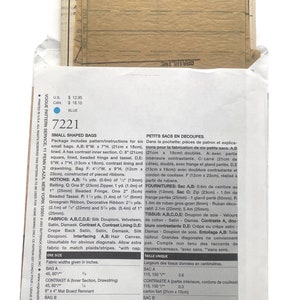 Lots of Handbag UNCUT Patterns Burda 7684 Mccalls 2933 and 3978 Vogue ...