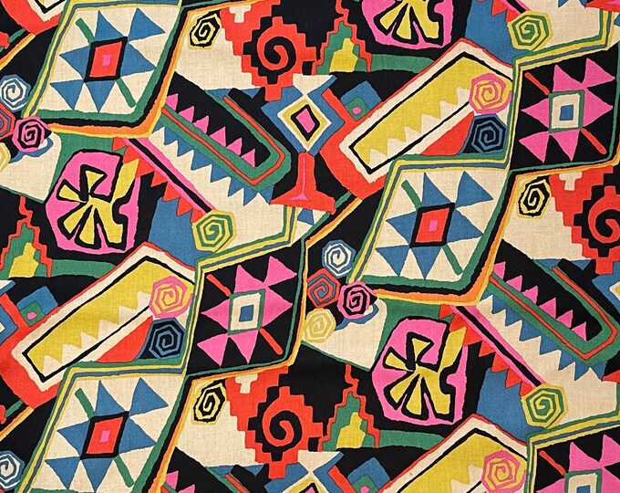 Alexander Henry AZTECA Geometric FABRIC Black Tea - Etsy