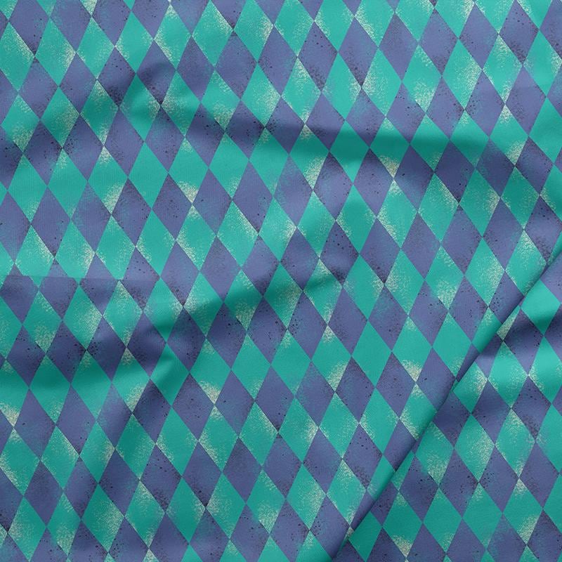 Blue Argyle Fabric - Etsy