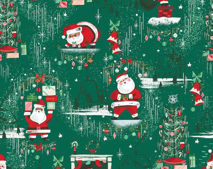 Riley Blake TWAS MAIN Christmas FABRIC Forest Green Sparkle - Etsy