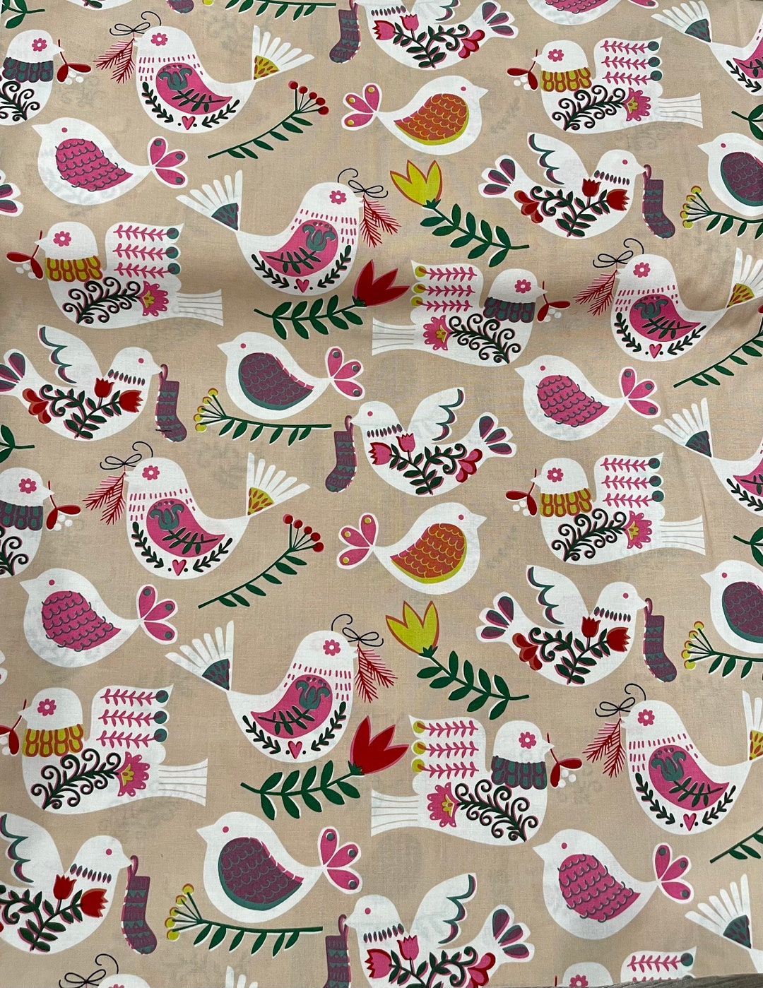 Alexander Henry WINTER PARTRIDGE Christmas Holiday FABRIC Stone - Etsy