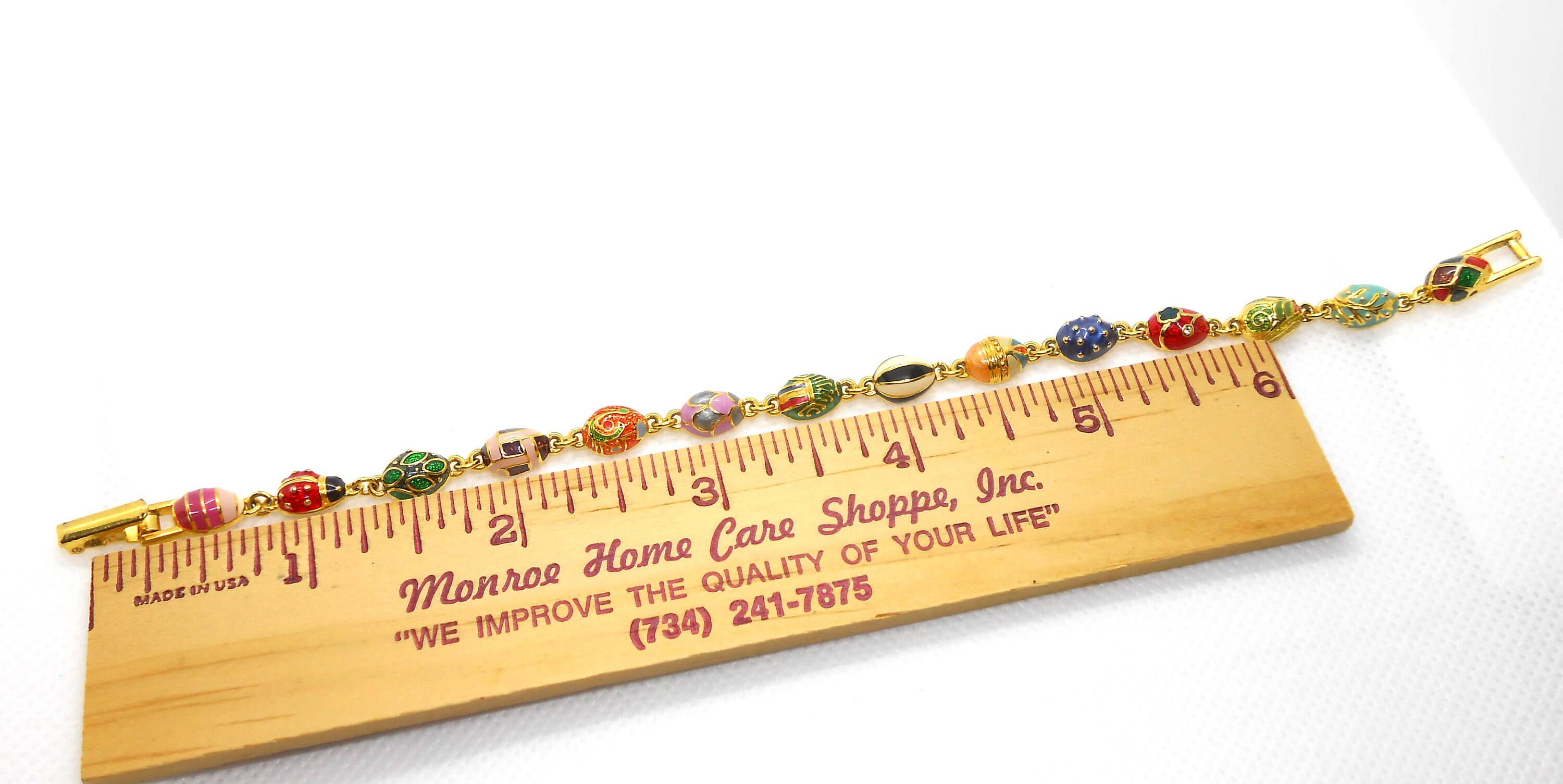 Vintage Joan Rivers Signed Gold Tone Mini Ornate Egg Bracelet, Joan ...