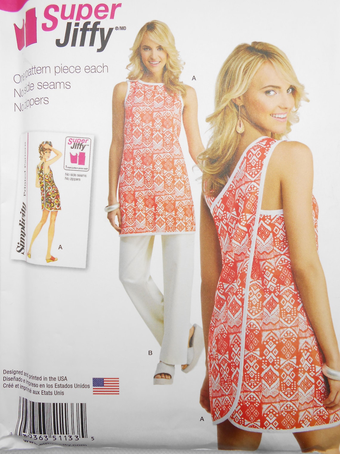 Simplicity 1133 Sewing Pattern: Beach Cover Up, Tunic & Pants, Size 6 ...
