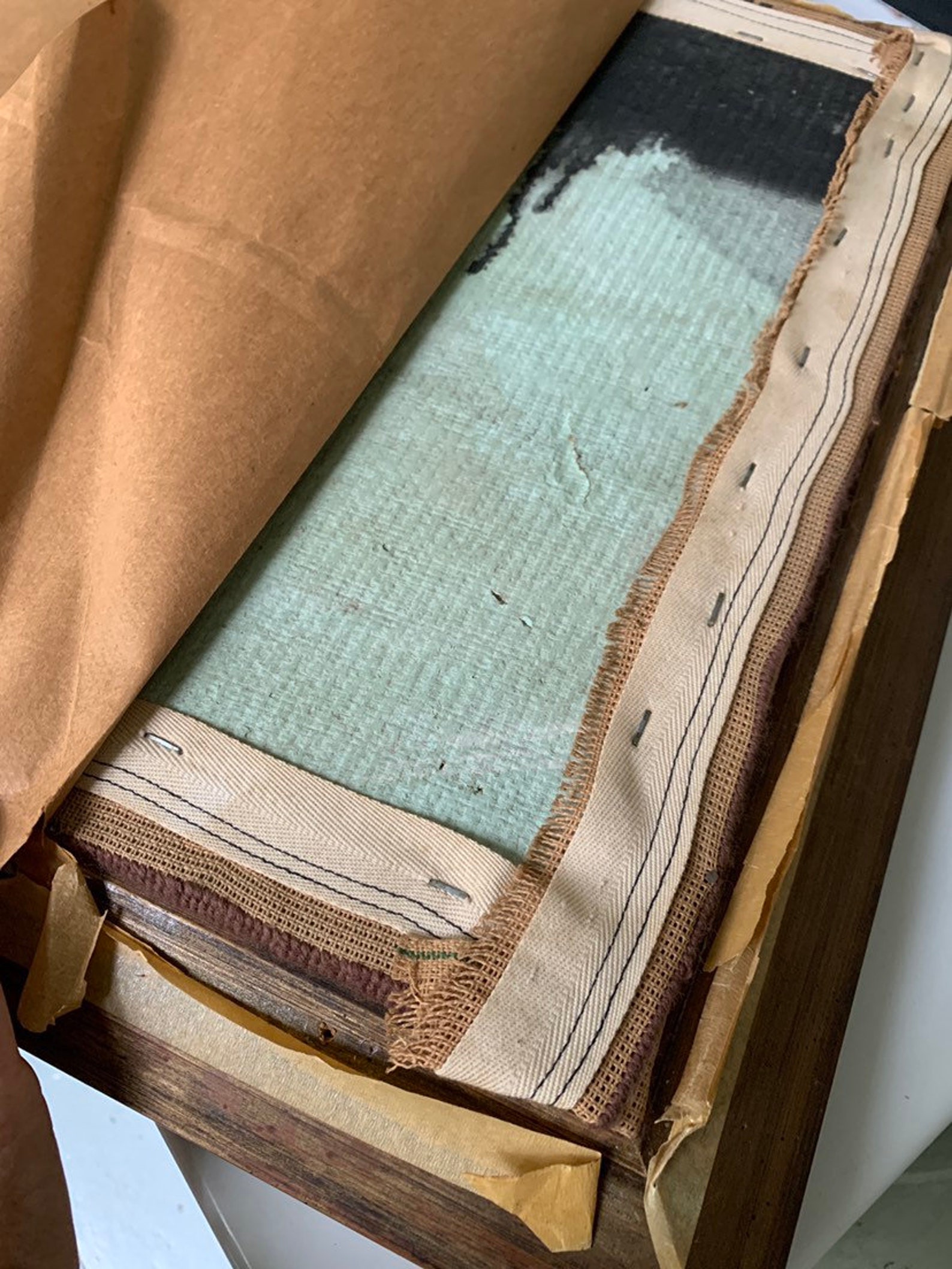 Vintage Weavers Weaving Needlework Tapestry Framed Needlepoint Women ...