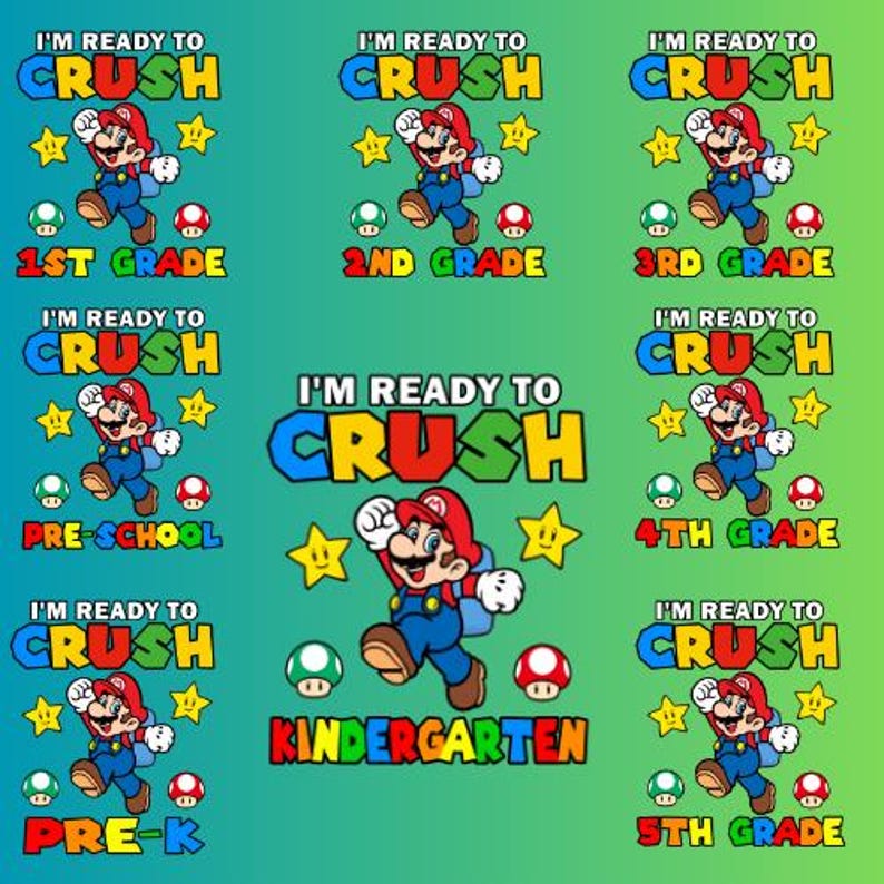 Super Mario Back to School Png, Mario Kindergarten Png, Princess Peach ...