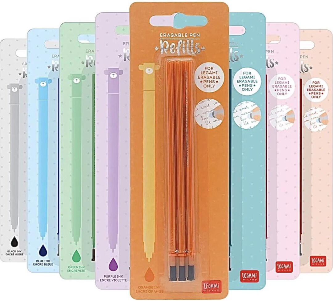 REFILLS- LEGAMI Erasable Gel Pen Refills - Different Colours - Etsy