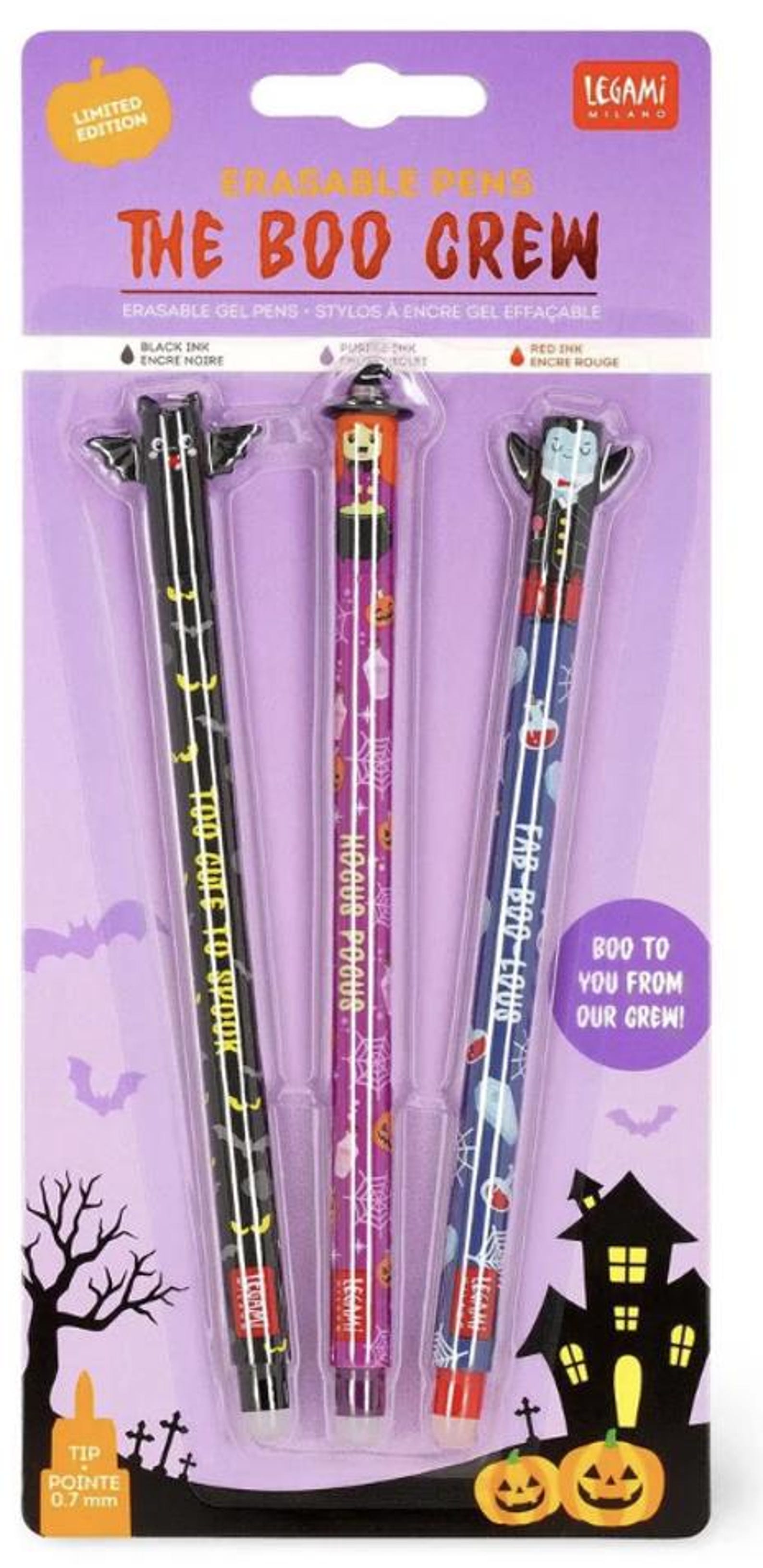 LEGAMI The Boo Crew - HALLOWEEN Limited Edition Erasable Gel Pens 2024 ...