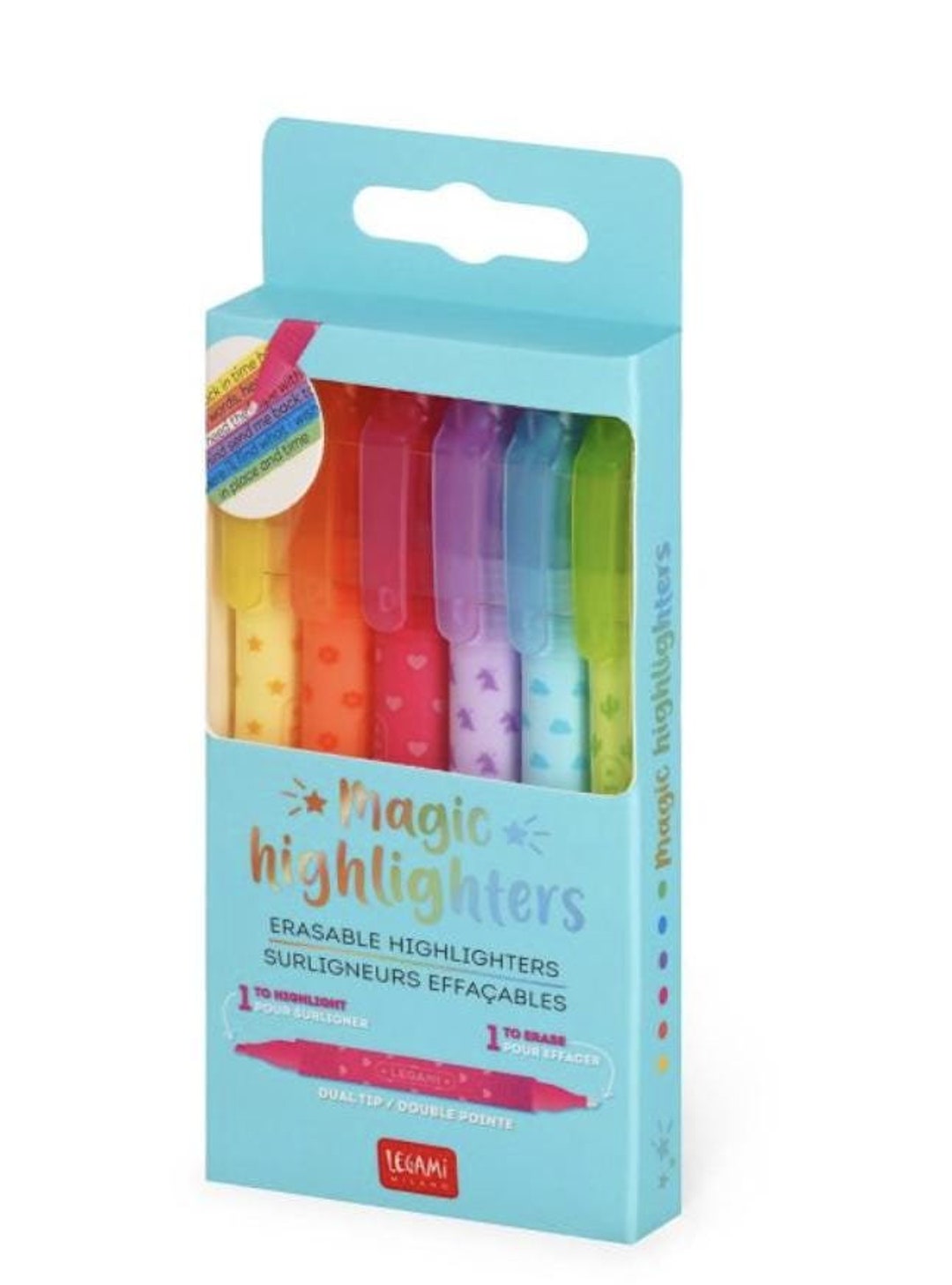 LEGAMI MAGIC HIGHLIGHTERS - Set of 6 Erasable Highlighters - Etsy
