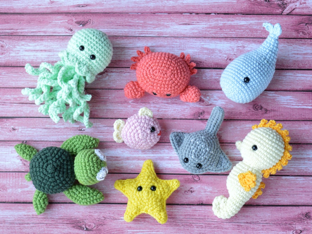 Sea Animals,seahorse,jellyfish,whale,crab,starfish,turtle,fish,stingray ...