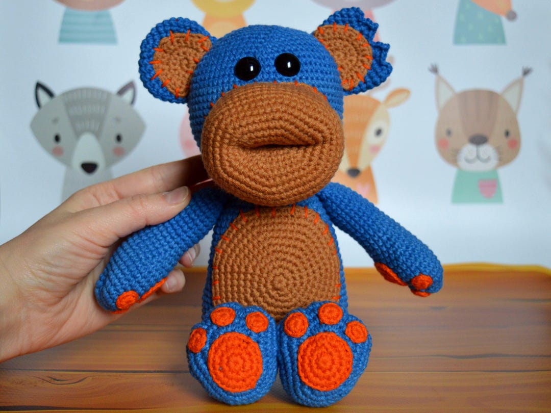 Bear Behaving Badly,crazy Keith,crochet Blue Bear Toy,nev the Bear,blue ...