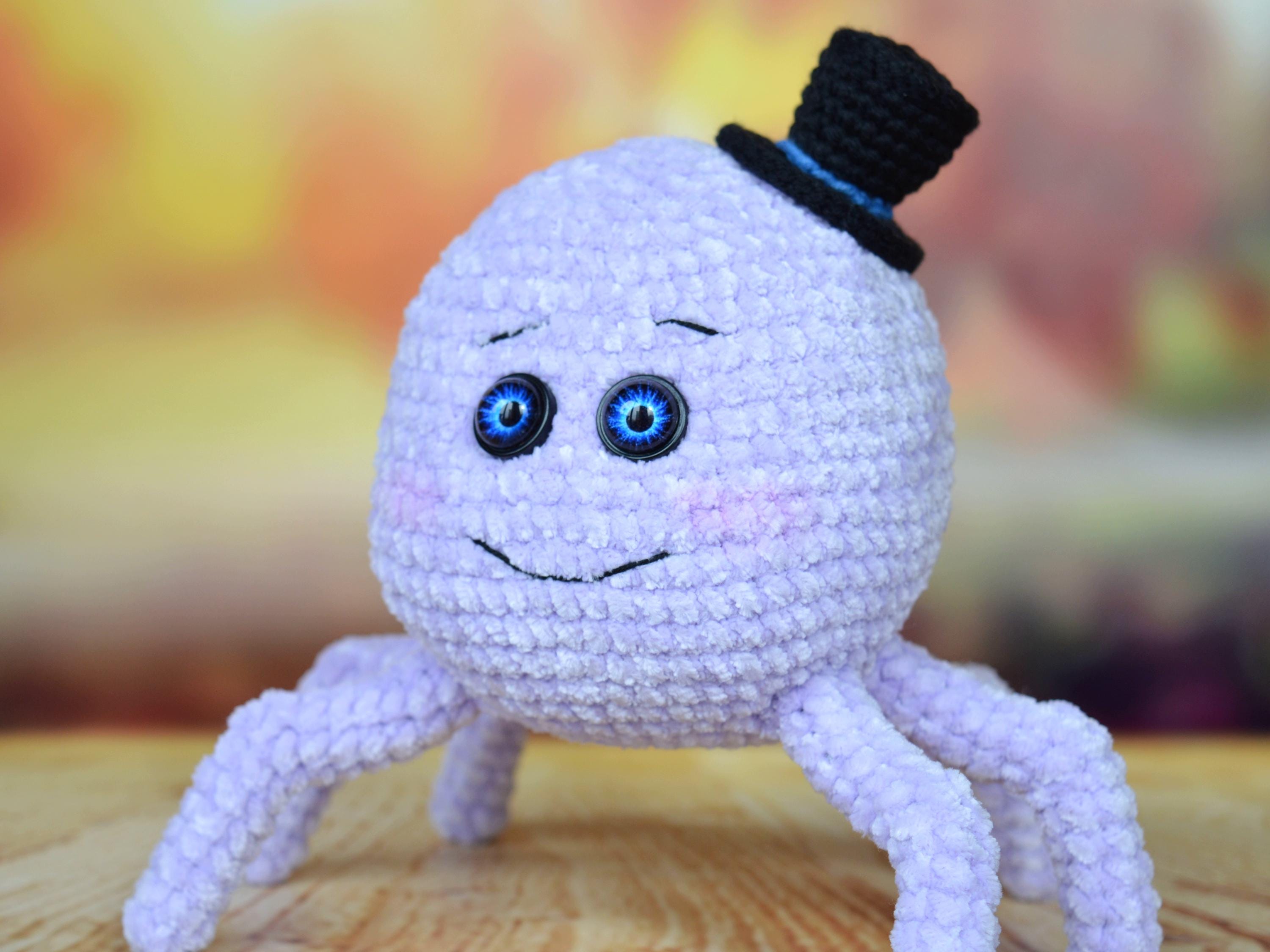Plush Spider, Baby Spider, Purple Spider, Soft Purple Spider, Crochet ...