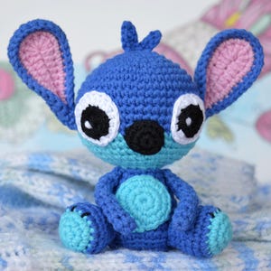 Crochet Stitch, Stitch Amigurumi, Stitch Gift, Handmade Crochet Toy ...