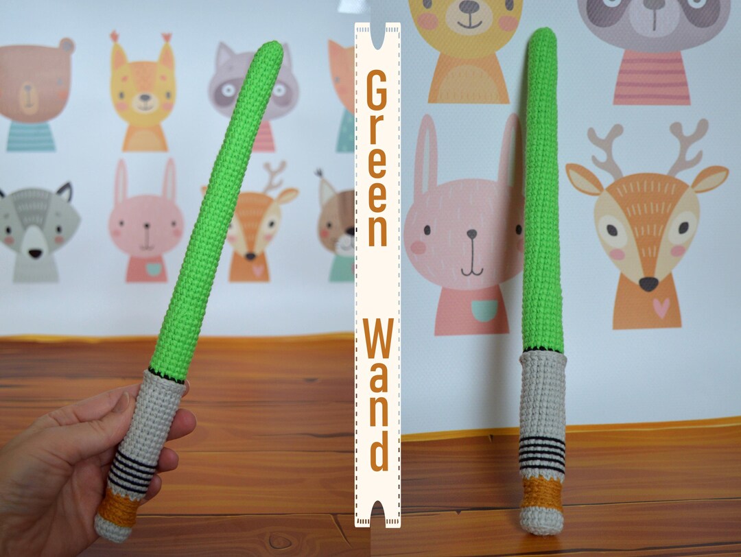 Green Wand,crochet Wand 11 Inch,magic Wand,wand for Kids,handmade Wands ...