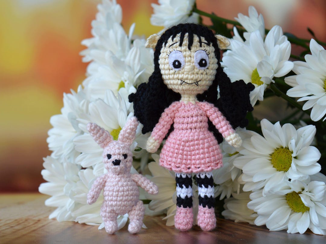 Isadora Moon, Pink Rabbit, Crochet Vampire Doll, Crochet Doll, Crochet ...