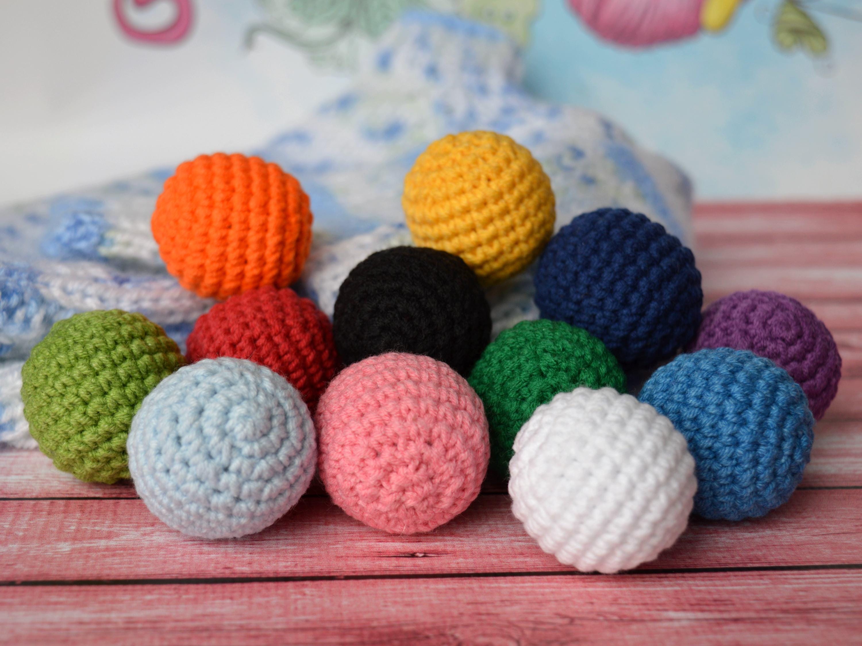 Set of Crochet Balls,learn Colors,montessori Sensory Balls,amigurumi ...