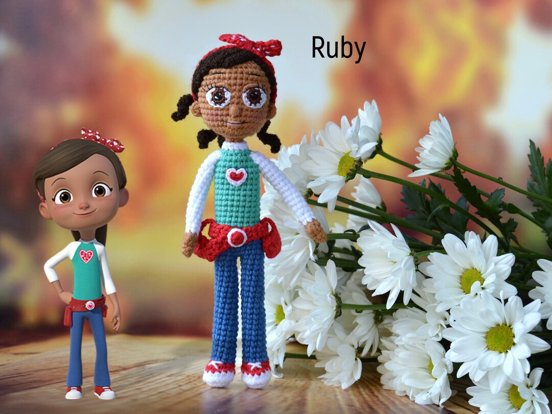 Ruby Doll, Rusty Rivets, Crochet Doll, Doll From Cartoon, Custom Doll ...