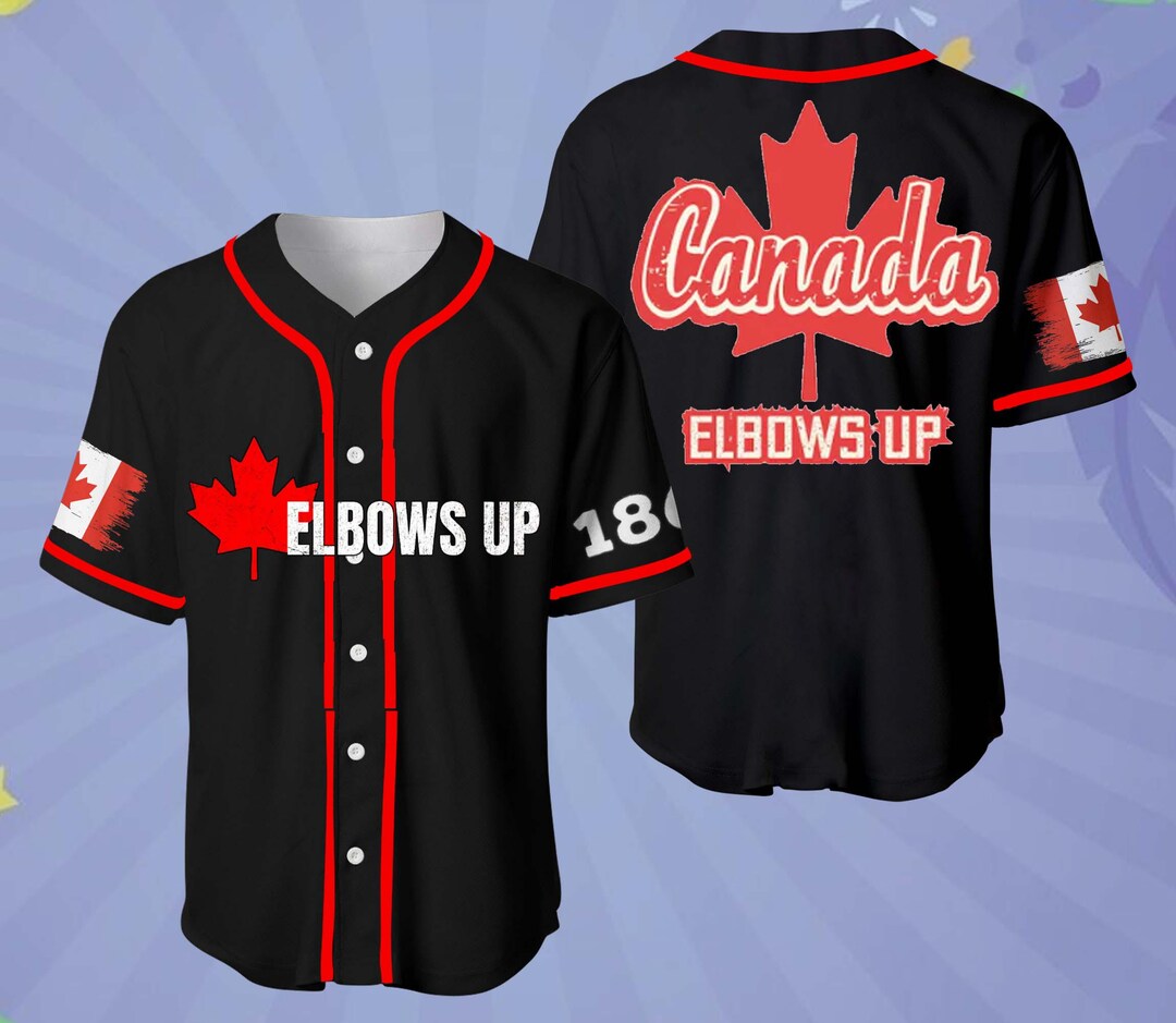 Canada Elbows up 1867 Baseball Jersey Shirt, Canadian Jersey Shirt ...