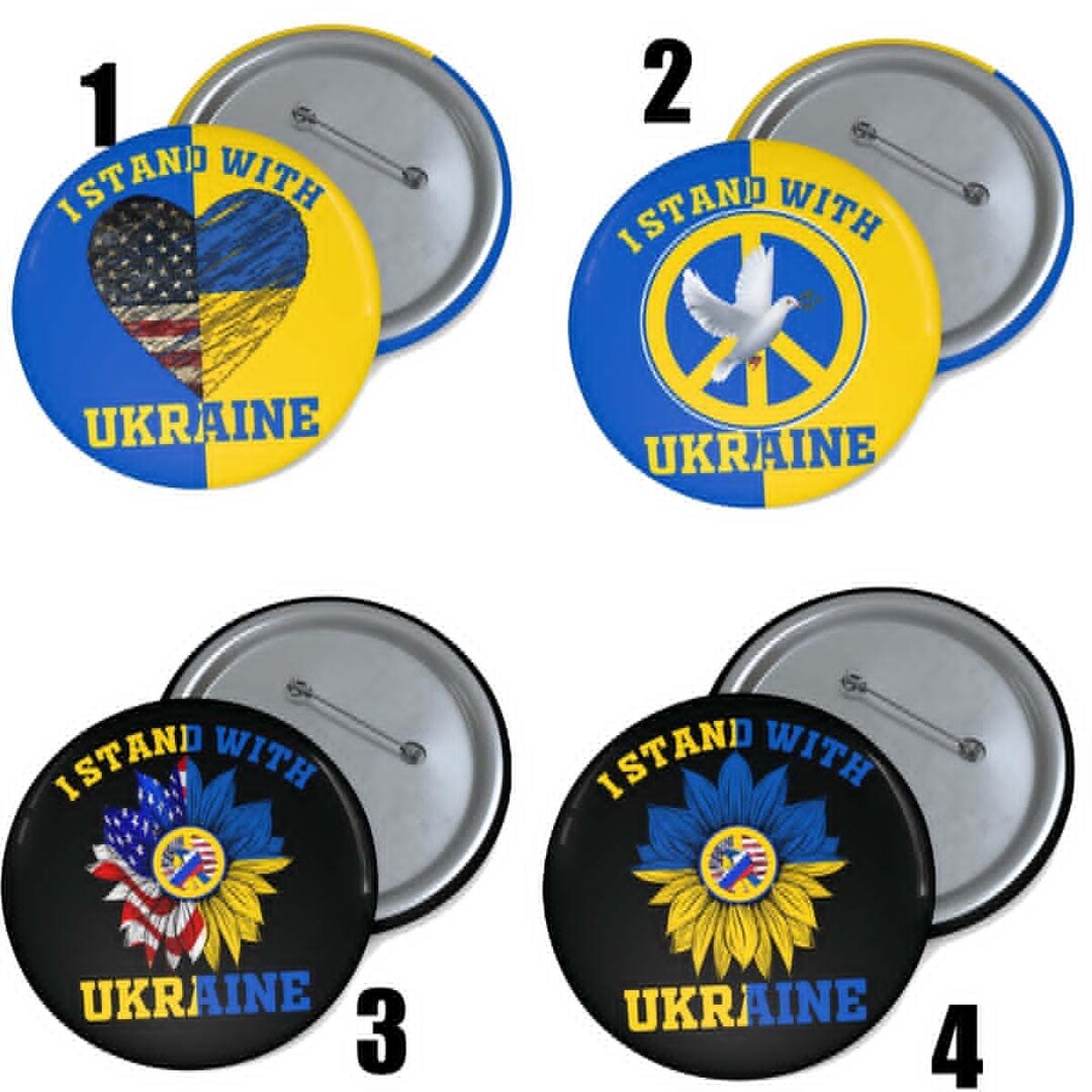 Ukrainian Flag (pin/button) Show Your Support With Color, Ally ...