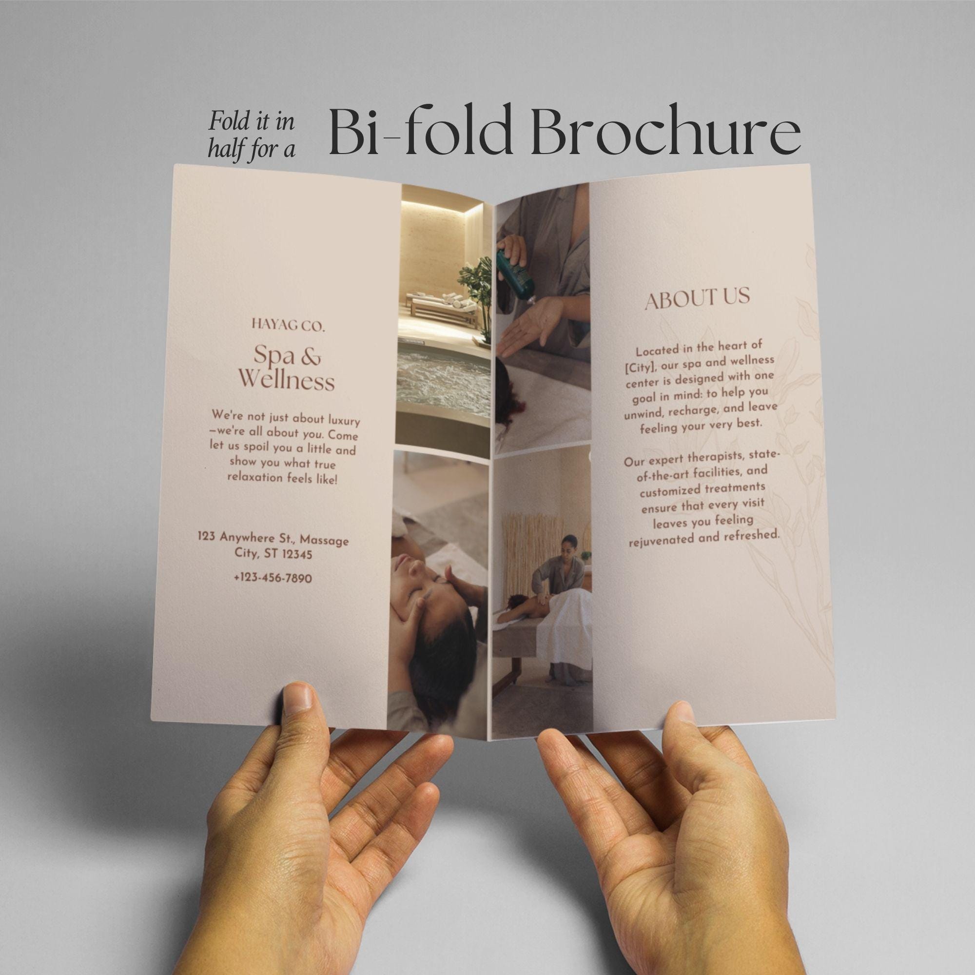 Massage Therapist Brochure Template, Massage Flyer Trifold Bifold ...