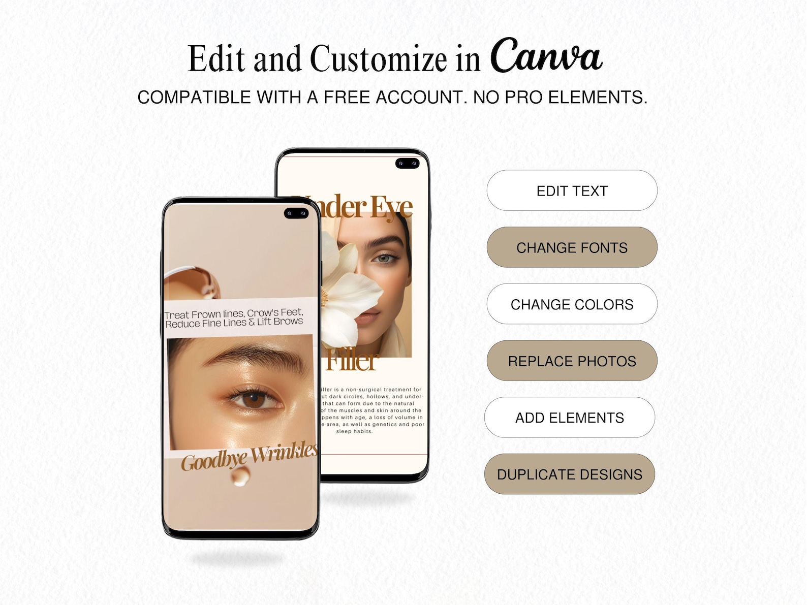 Botox and Lip Filler Post Templates Medspa Instagram Template Bundle ...
