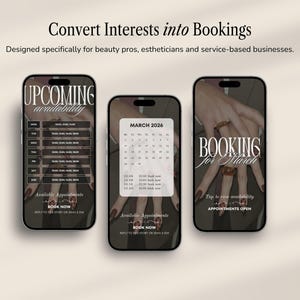 Nail Booking Calendar Template Monthly Weekly Available Nail Tech ...