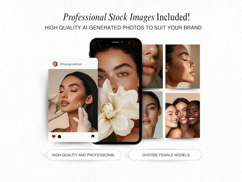 Botox and Lip Filler Post Templates Medspa Instagram Template Bundle ...