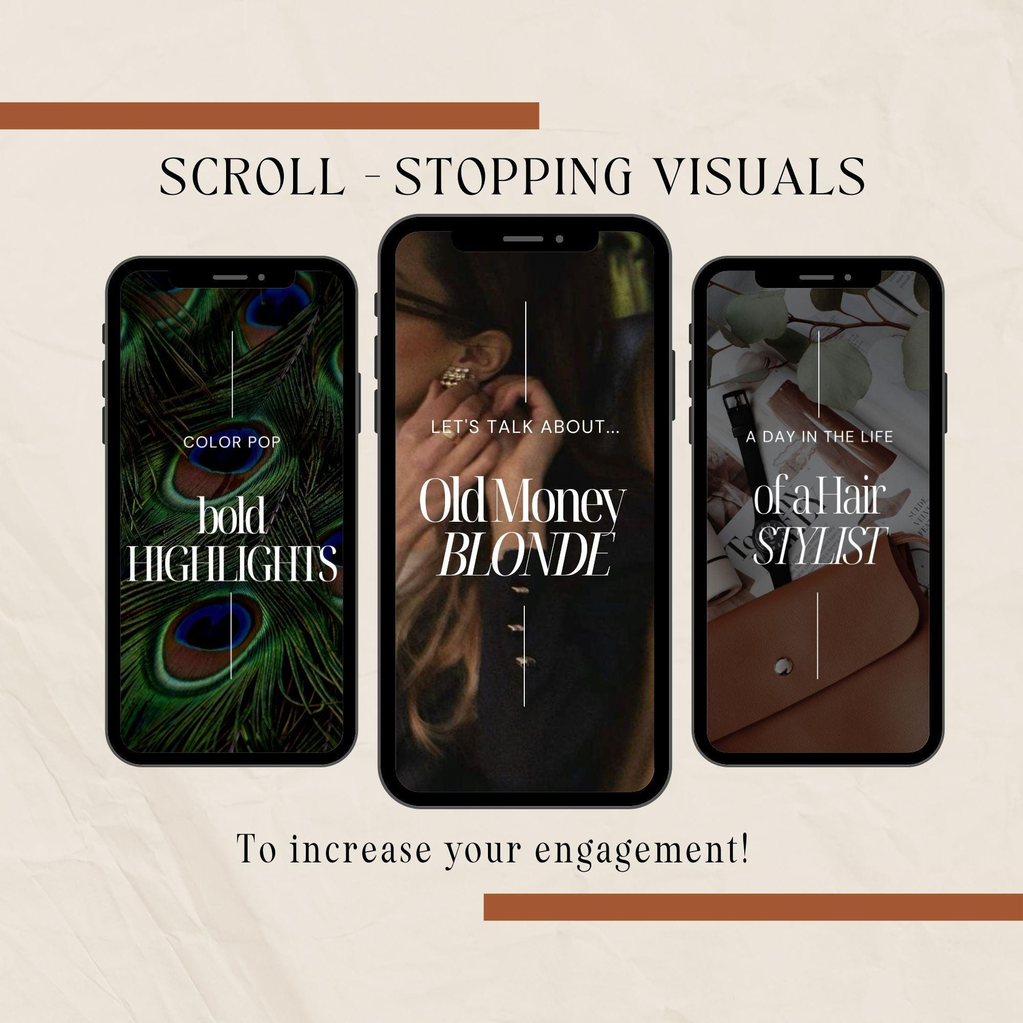 Reel Cover and Story Cover Templates, Hair Instagram Reels Cover, Reel ...