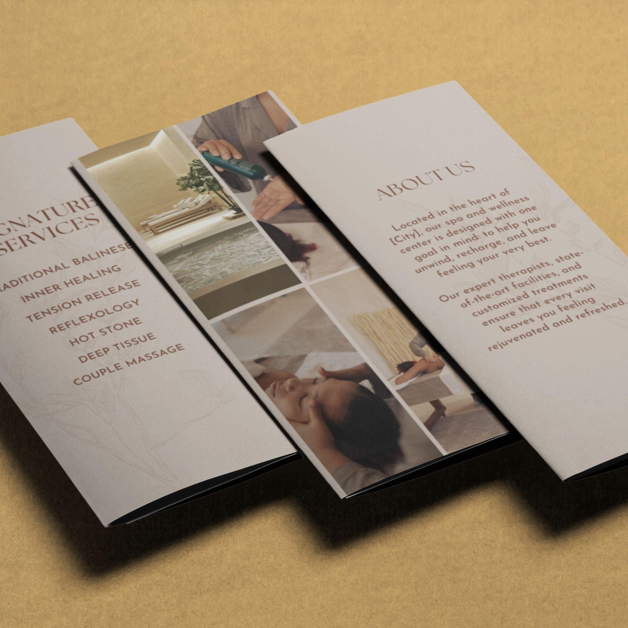 Massage Therapist Brochure Template, Massage Flyer Trifold Bifold ...