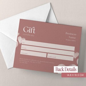 Editable Gift Card Mothers Day Gift Certificate Template Printable ...