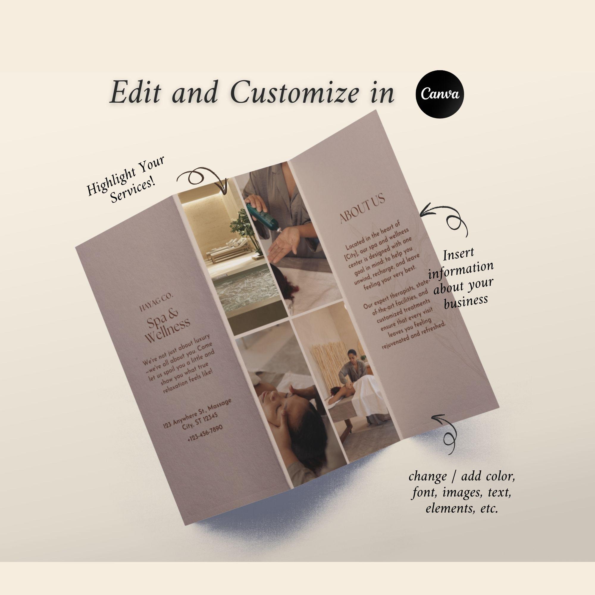 Massage Therapist Brochure Template, Massage Flyer Trifold Bifold ...