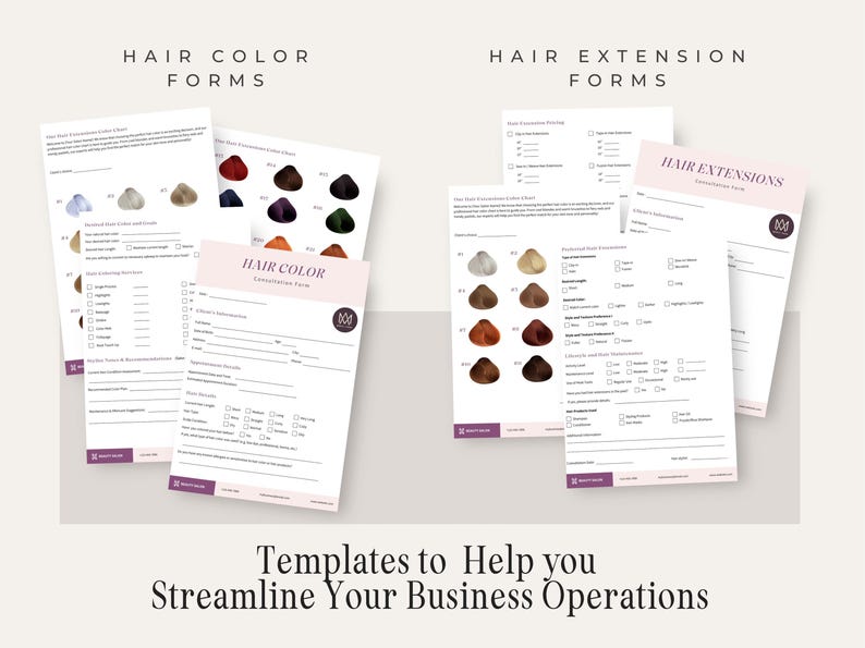 Professional Hairstylist Forms Hair Service Agreement Templates Client ...