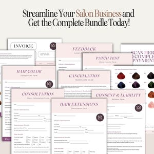 Professional Hairstylist Forms Hair Service Agreement Templates Client ...