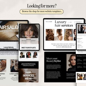 Hair Website Template, Booking Template Hairstylist, Beauty Salon ...