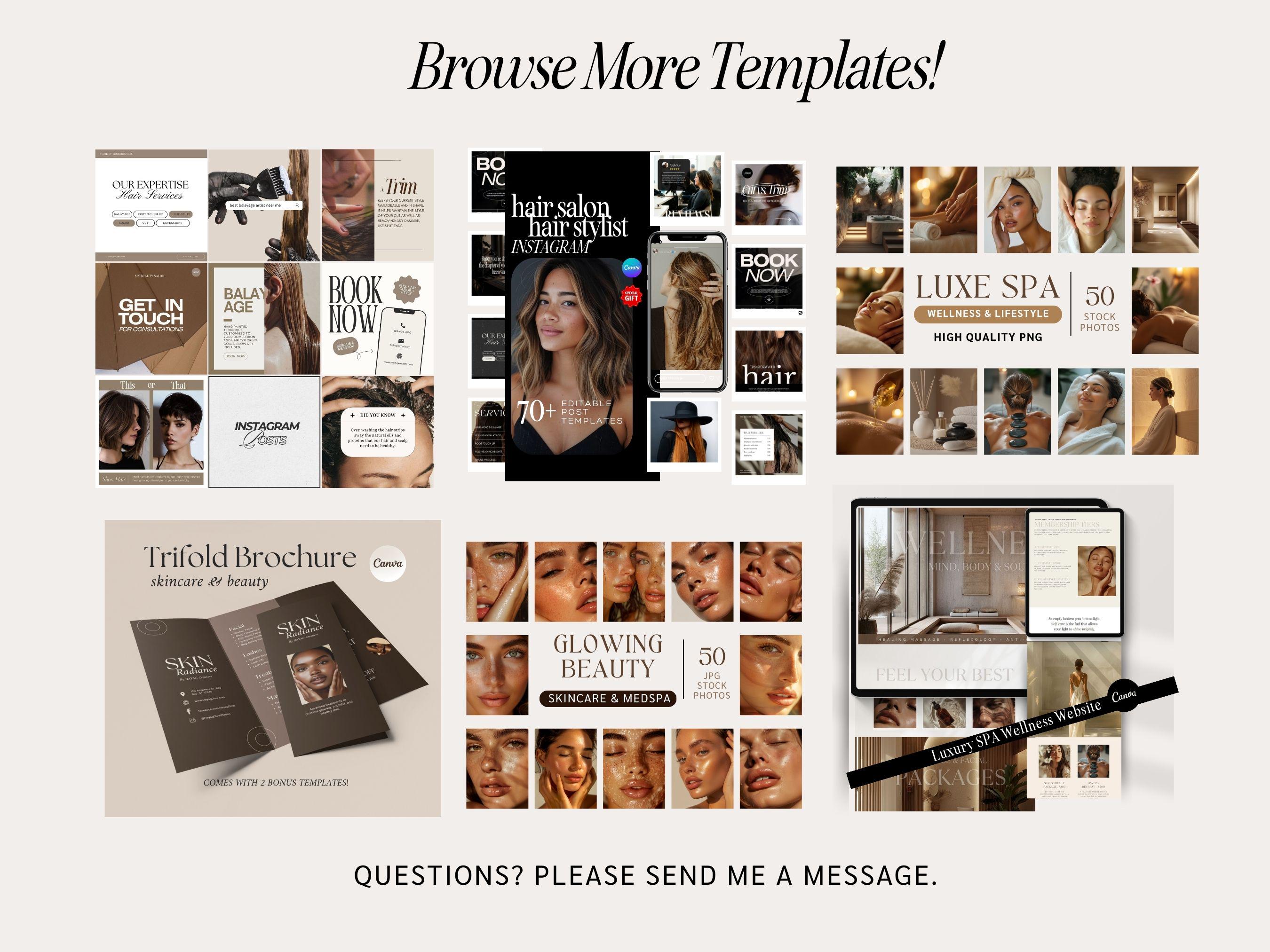 Botox and Lip Filler Post Templates Medspa Instagram Template Bundle ...