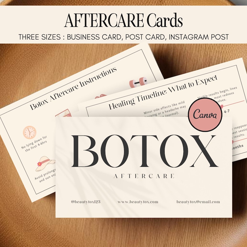 Botox Aftercare Cards - Etsy