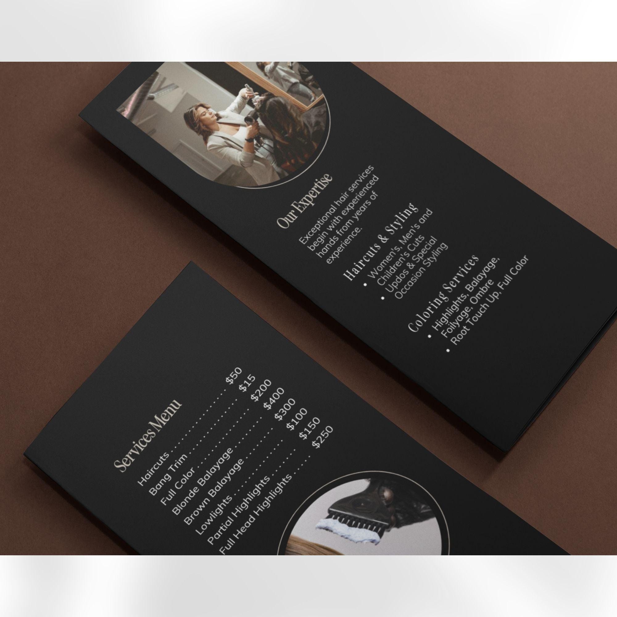 Hair Trifold Brochure Template, Hair Stylist Trifold Brochure ...
