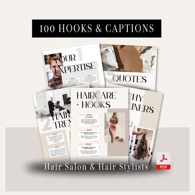 Hair Social Media Caption Pack Hairstylist Quotes Hairdresser Content ...